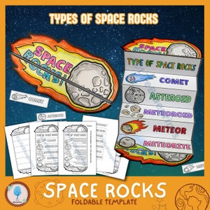 Space Rocks Foldout Craft | Comets, Asteroids, Meteors Activity ...