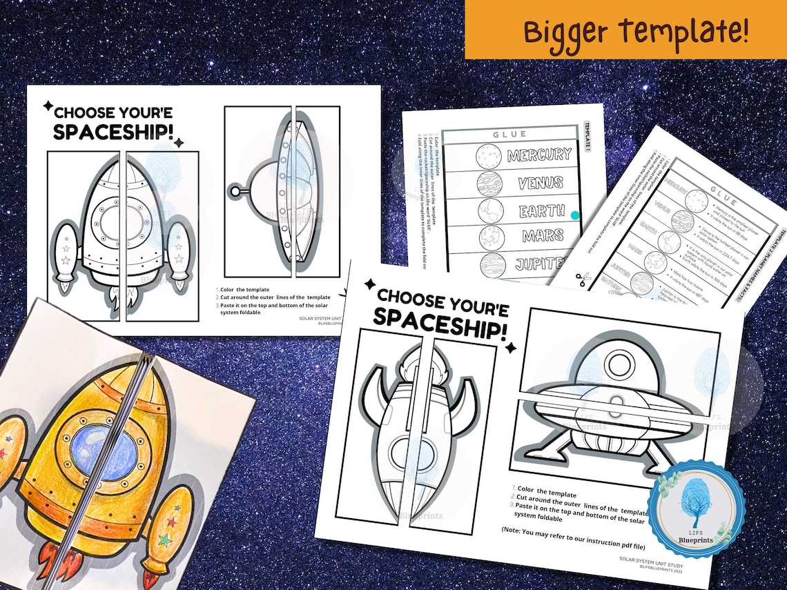Solar System Planets Spaceship Foldout | Space Learning | Homeschool ...