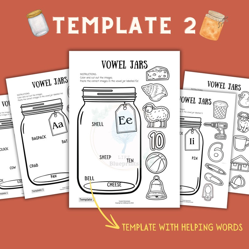 Vowel Jars | Educational Game for Toddlers Learning Vowels | Sorting ...