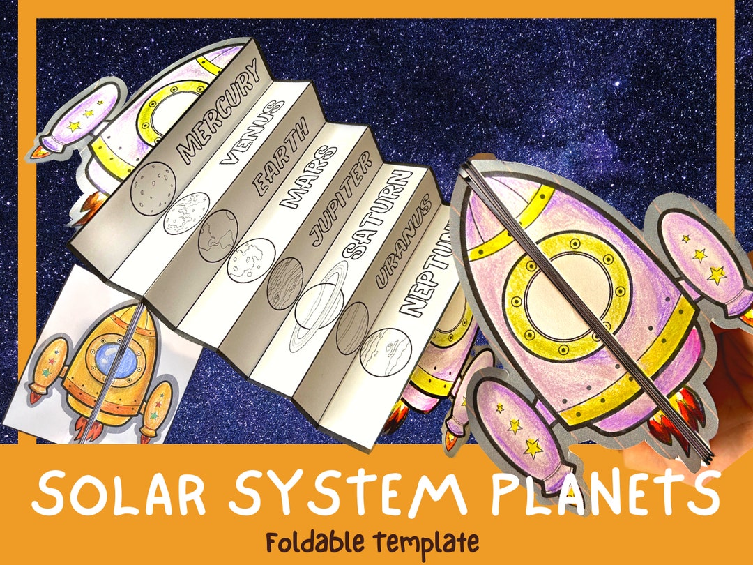 Solar System Planets Spaceship Foldout Space Learning Homeschool ...