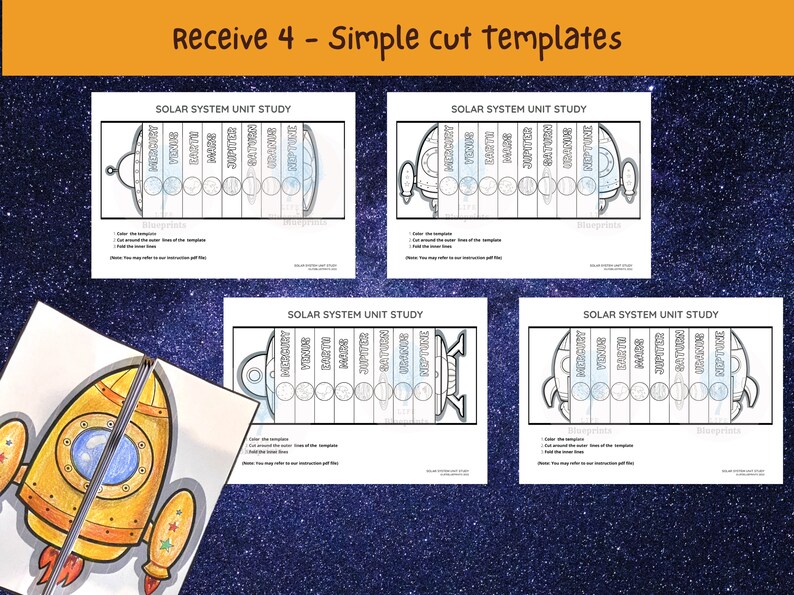 Solar System Planets Spaceship Foldout Space Learning - Etsy