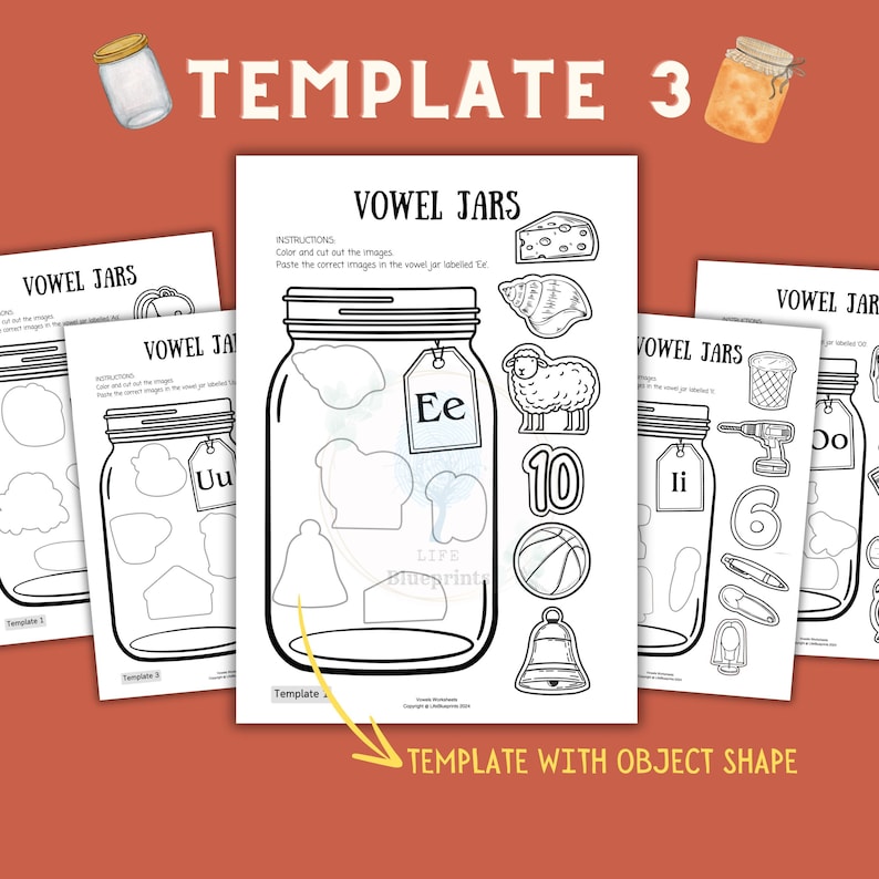 Vowel Jars | Educational Game for Toddlers Learning Vowels | Sorting ...