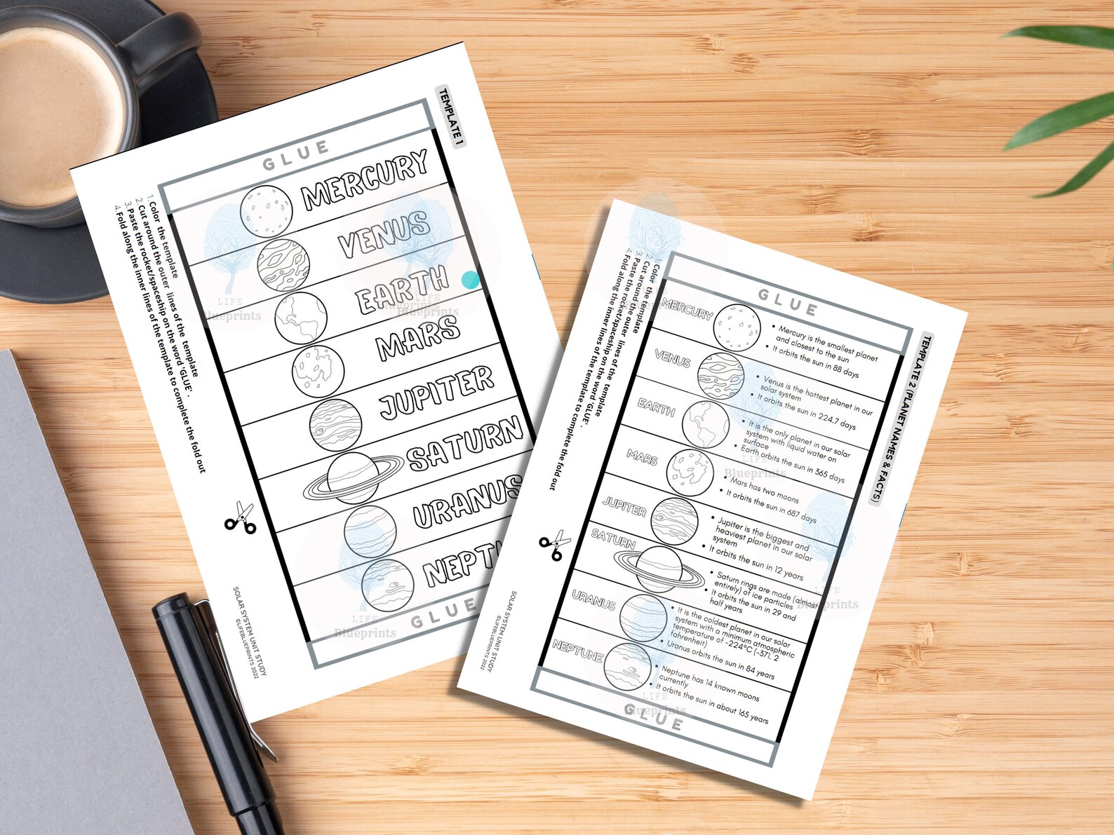 Solar System Planets Spaceship Foldout Space Learning - Etsy