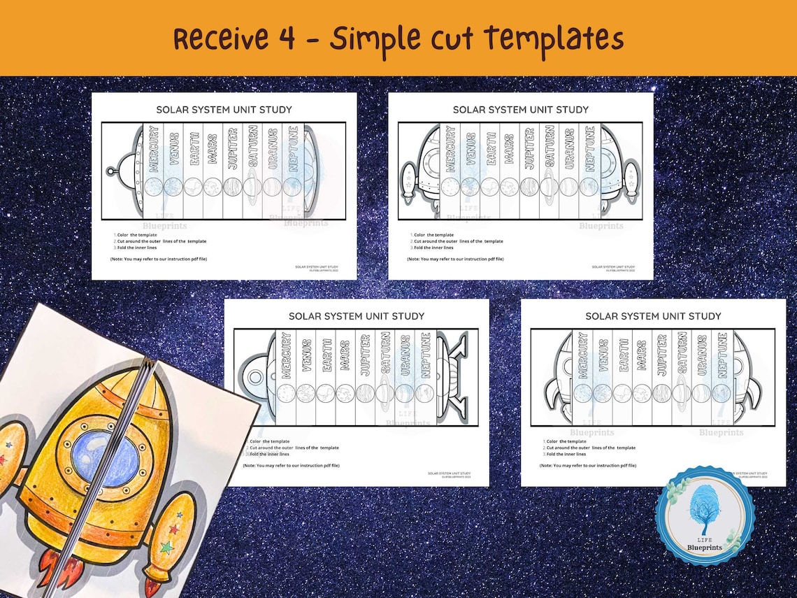 Solar System Planets Spaceship Foldout | Space Learning | Homeschool ...