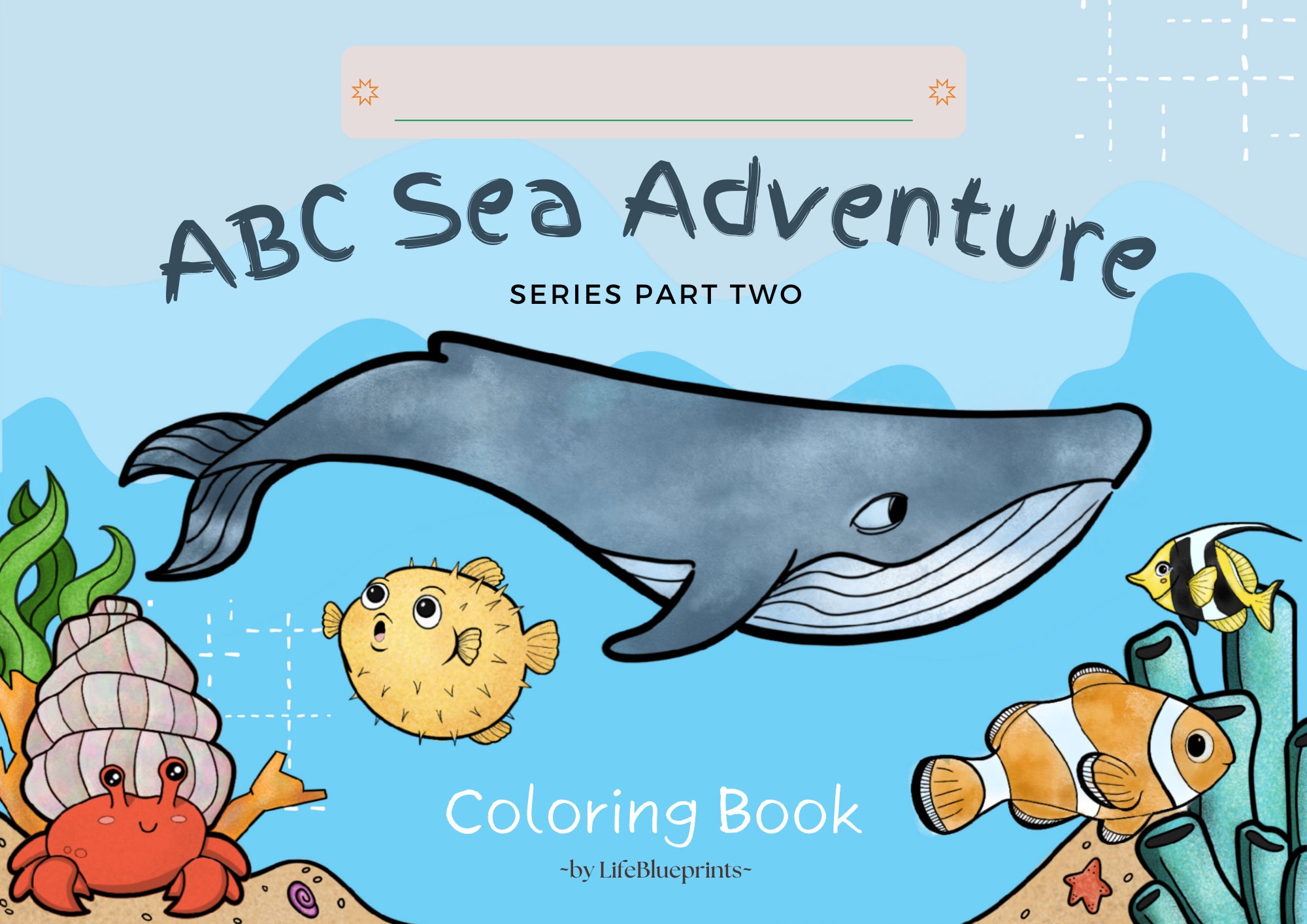 Sea Animal Alphabet Coloring Book for Kids toddlers & Preschoolers for ...