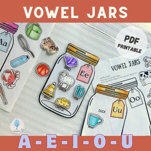 Vowel Jars | Educational Game for Toddlers Learning Vowels | Sorting ...