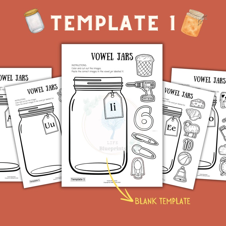 Vowel Jars | Educational Game for Toddlers Learning Vowels | Sorting ...