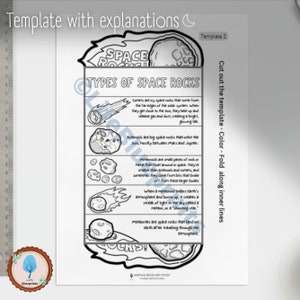 Space Rocks Foldout Craft | Comets, Asteroids, Meteors Activity ...