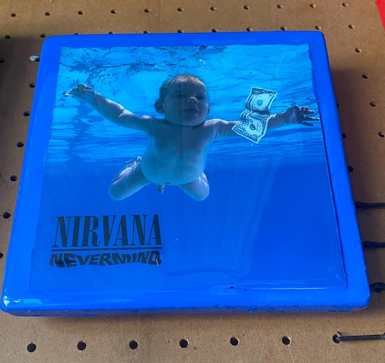 Nirvana Nevermind Album Art: Upcycled Wood & Resin, 7"x7" - Etsy