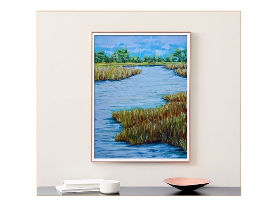 River Landscape Print Digital Download Printable Wall Art | Etsy