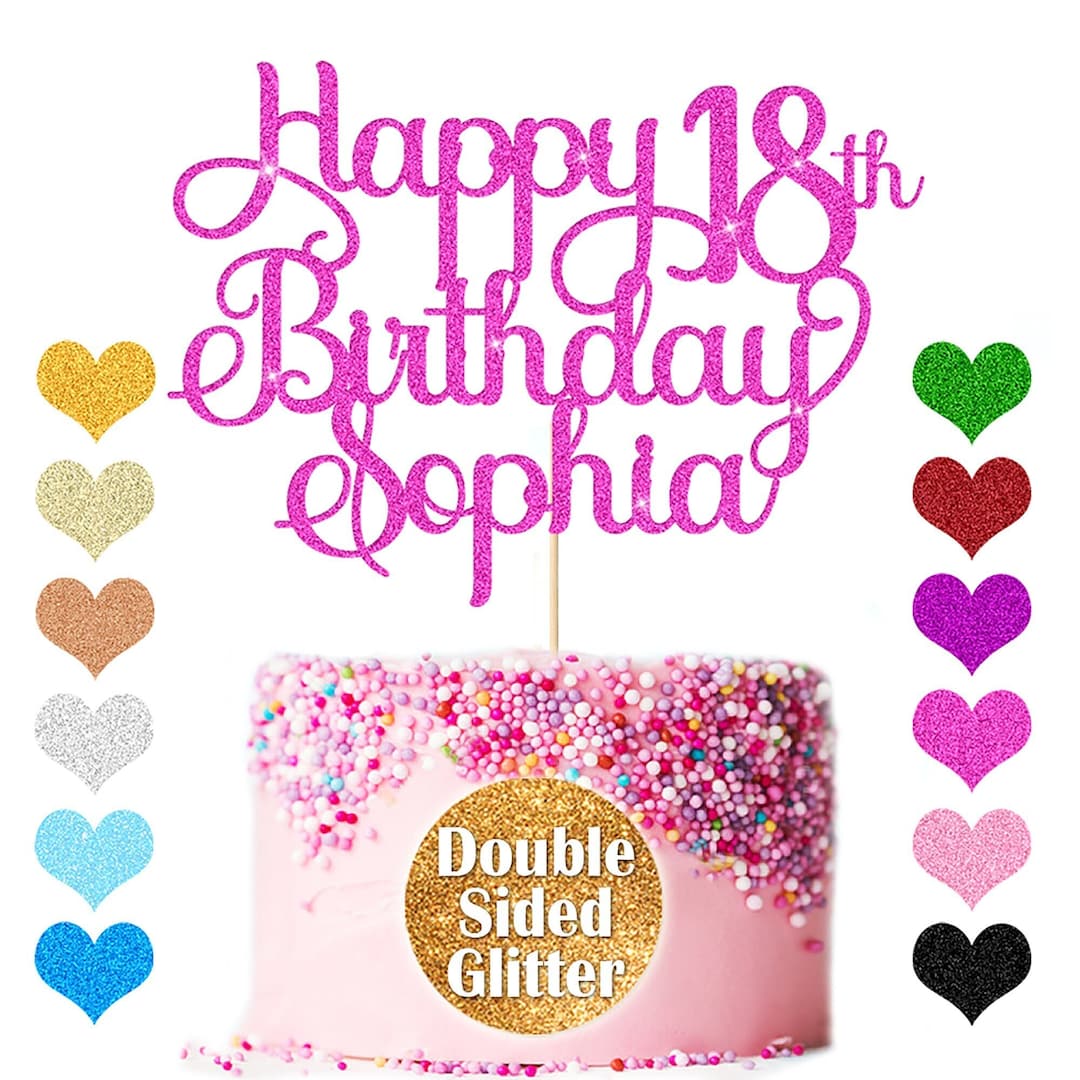 Personalized Happy Birthday Cake Topper Customised Cake Topper With Any ...