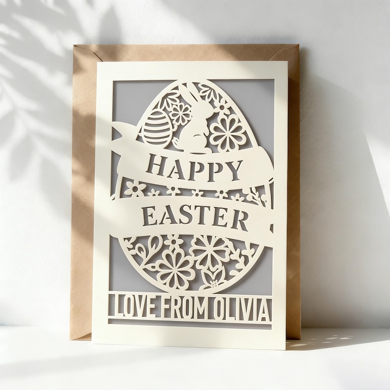Personalized Happy Easter Card for Her Custom Easter Card for Him ...