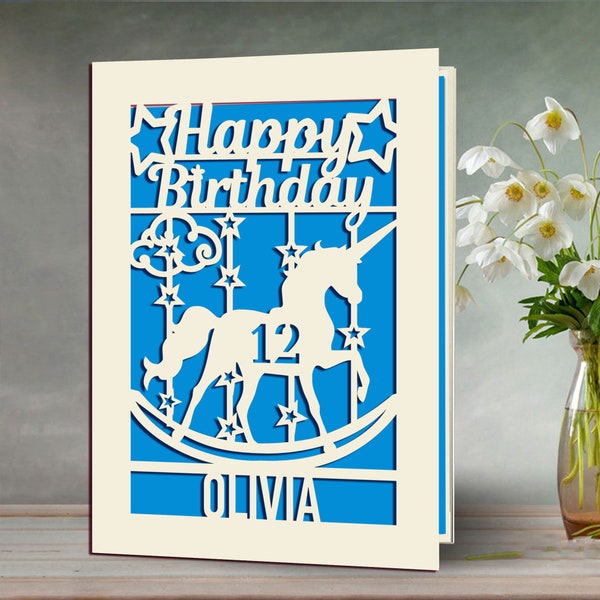 Custom Laser Cut Birthday Card - Etsy