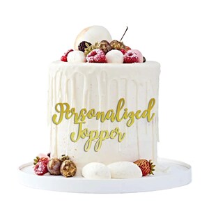Personalized Cake Topper Custom Happy Birthday Wedding Anniversary Cake ...