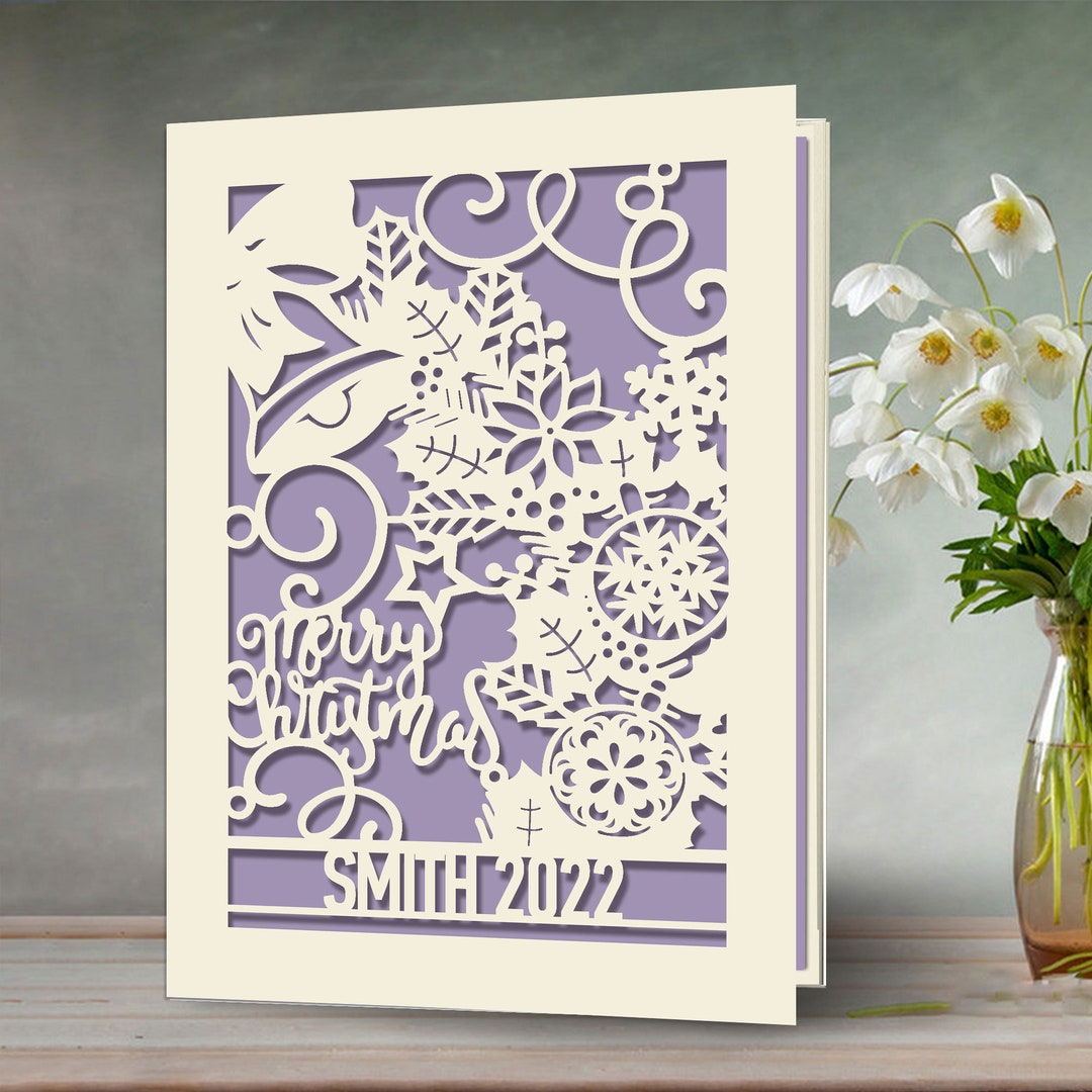 Personalized Christmas Cards Custom Merry Christmas Cards Template With ...