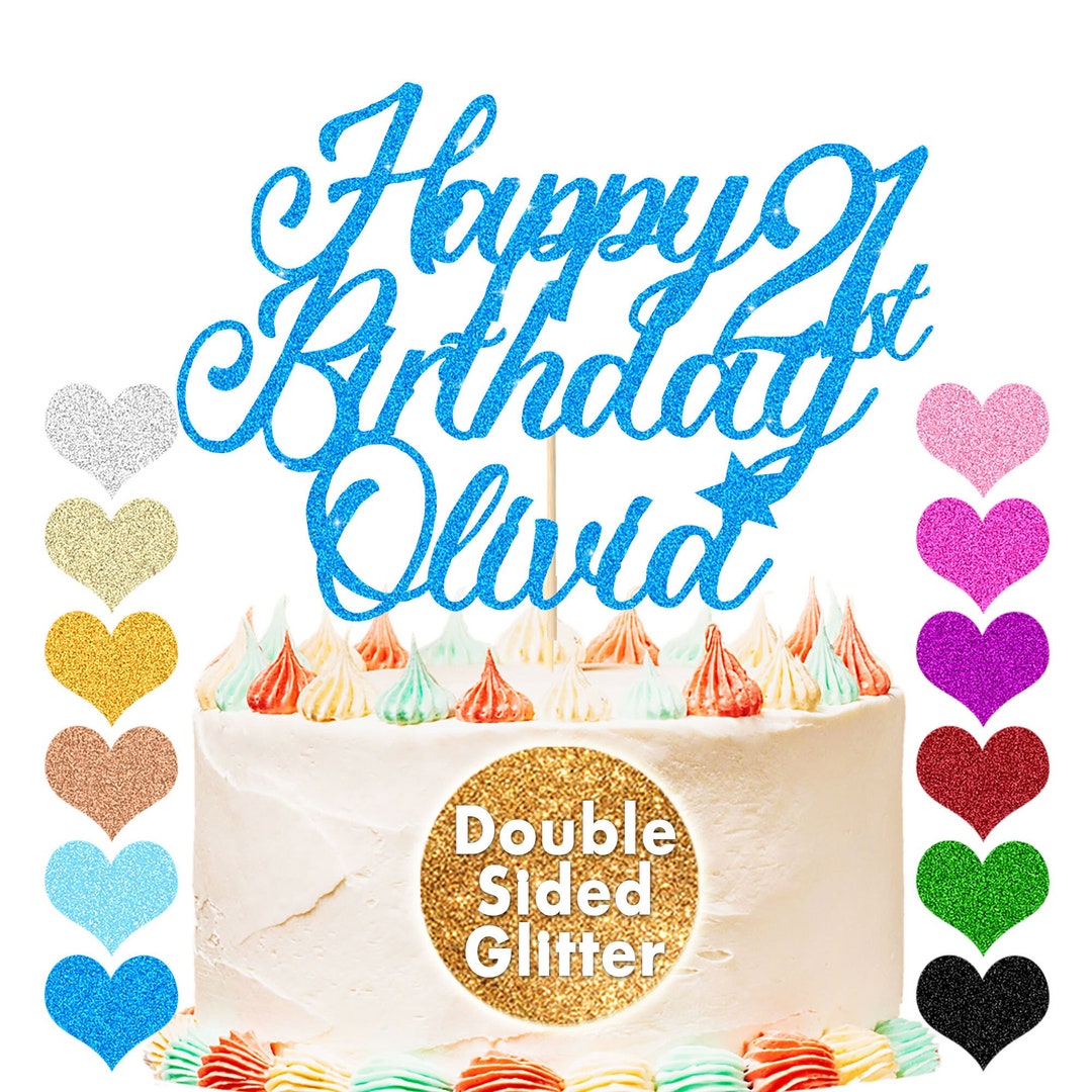 Personalized Happy Birthday Cake Topper Customised Cake Topper With Any