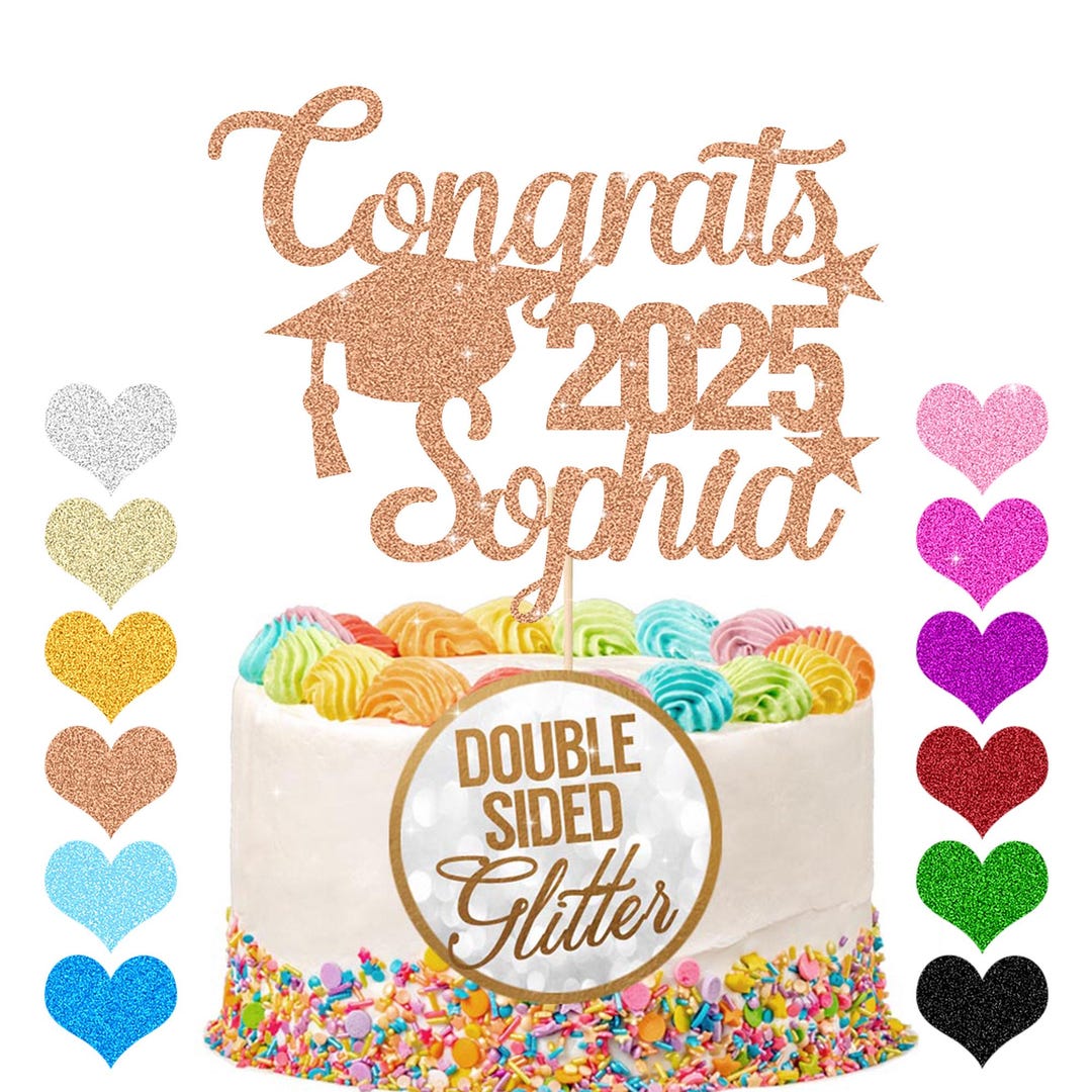 Personalised Graduation Cake Topper 2024 Congrats Graduation Cake ...