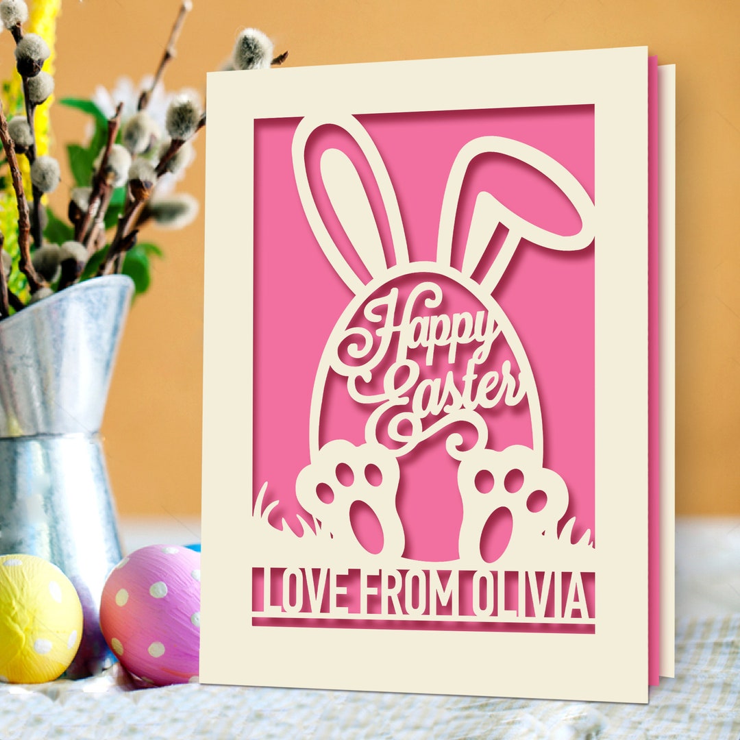 Personalized Happy Easter Card for Her Custom Easter Card for Him ...