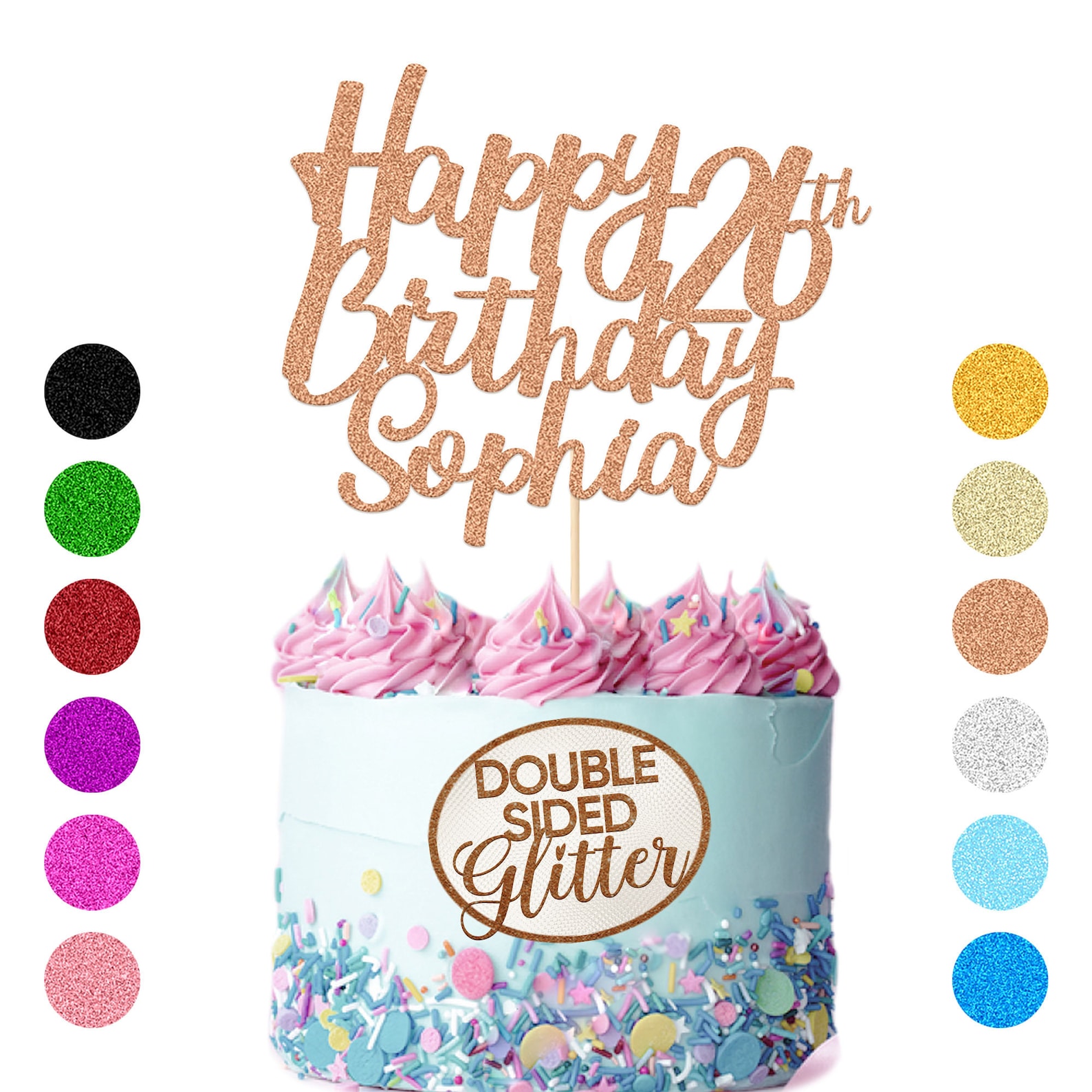 Personalized Cake Topper Birthday Personalized Happy Birthday Cake ...