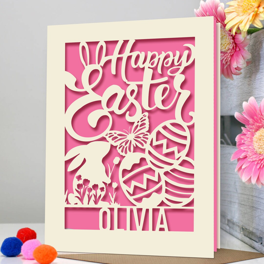 Personalized Happy Easter Card for Her Custom Easter Card for Him ...