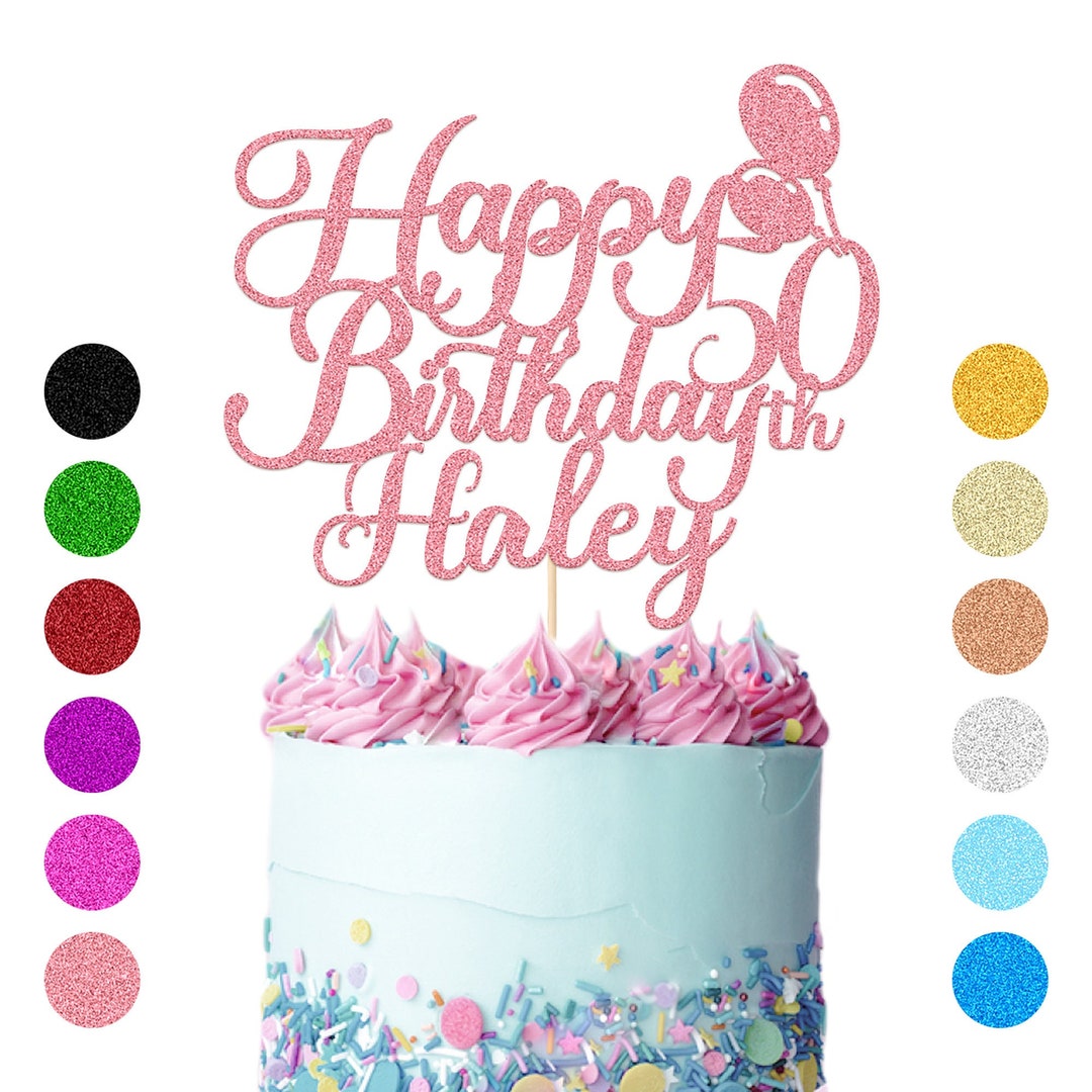 Personalized Happy Birthday Cake Topper Customised Cake Topper With Any ...