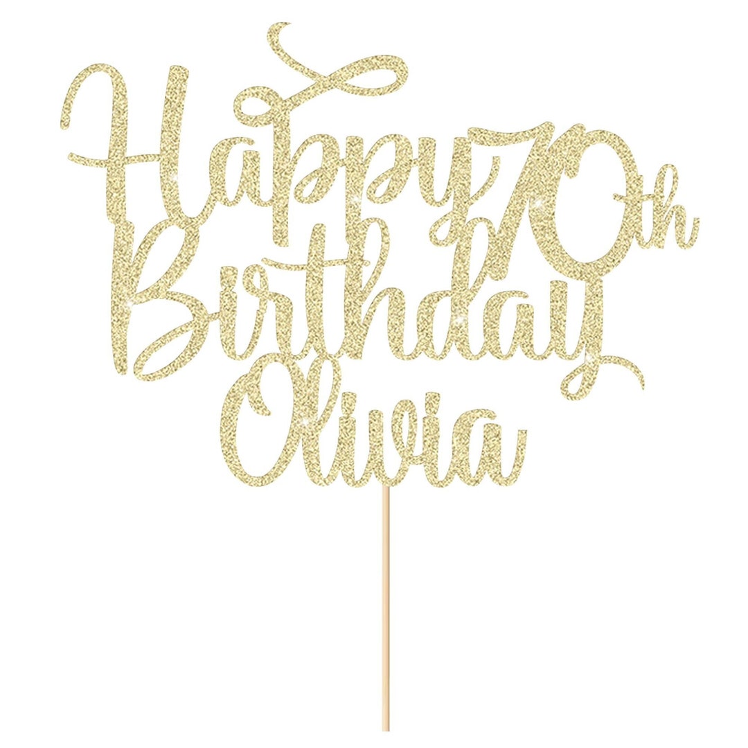 Personalized Happy Birthday Cake Topper Customised Cake Topper With Any ...