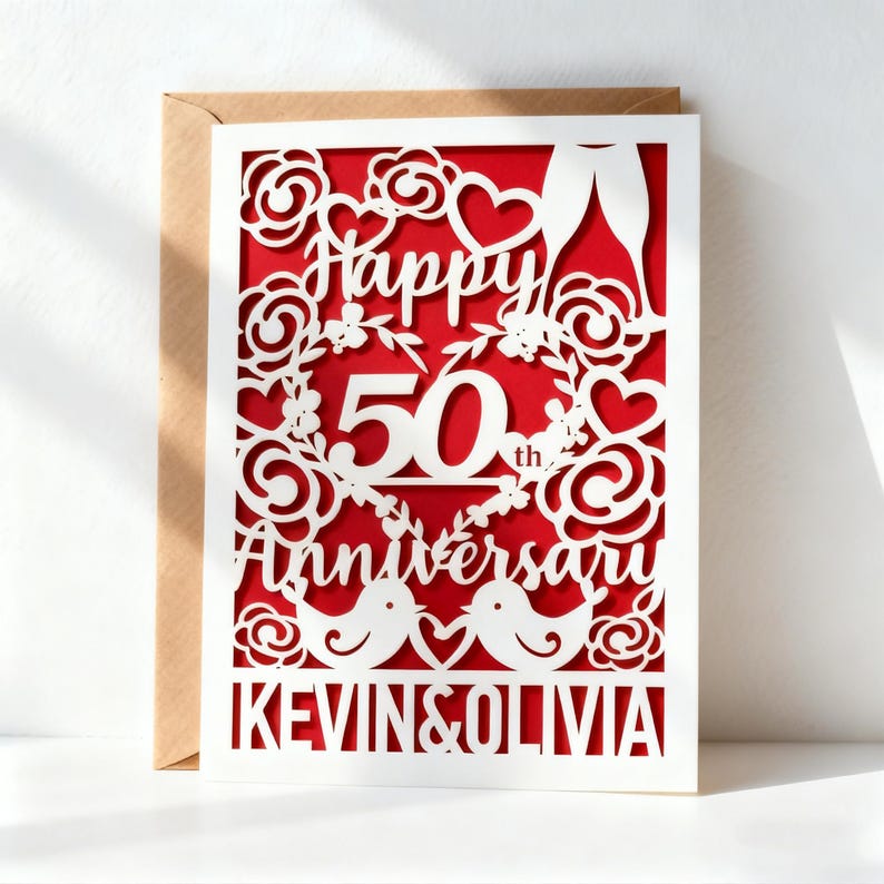 Personalized Anniversary Card Gifts Wedding Anniversary Card ...