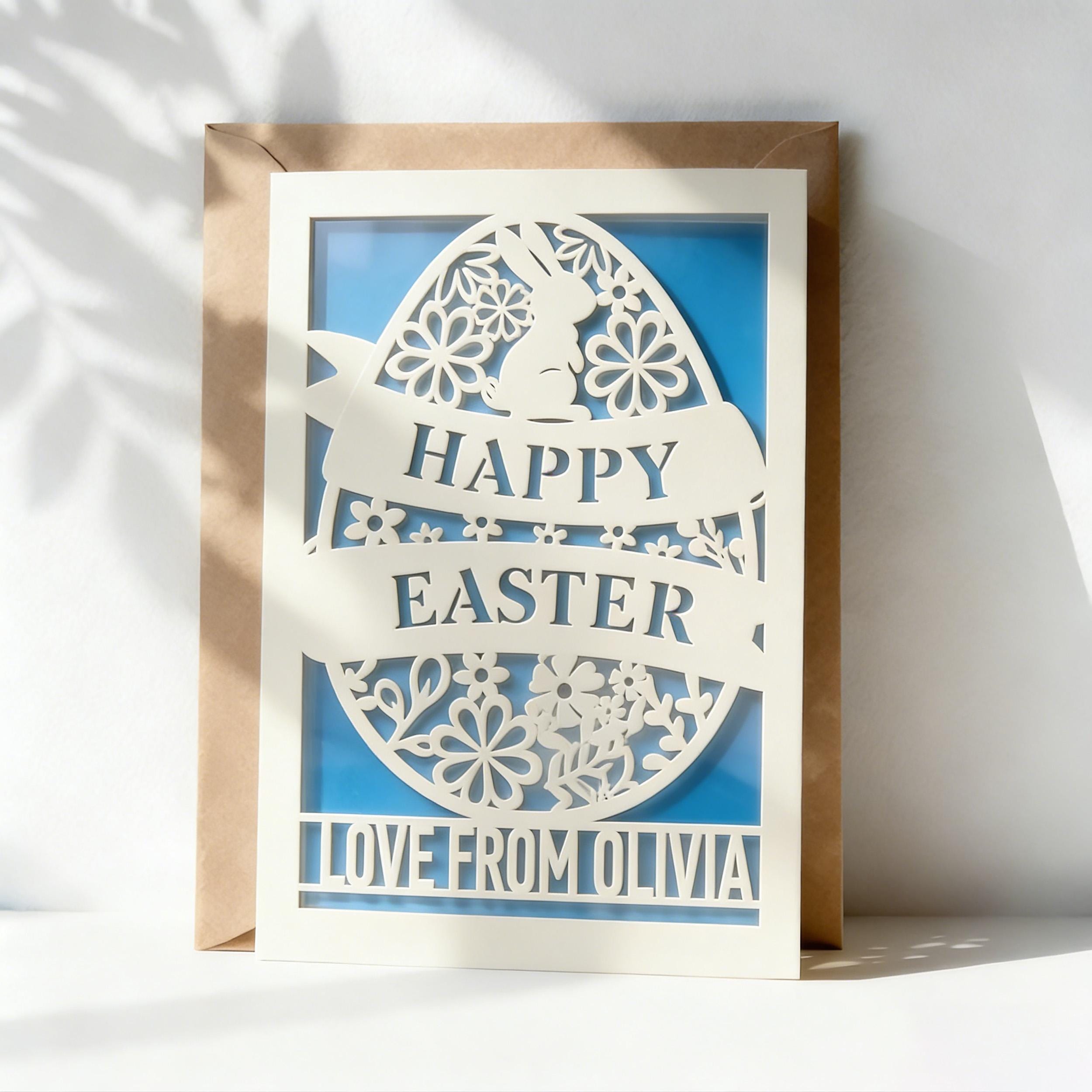 Personalized Happy Easter Card for Her Custom Easter Card for Him ...