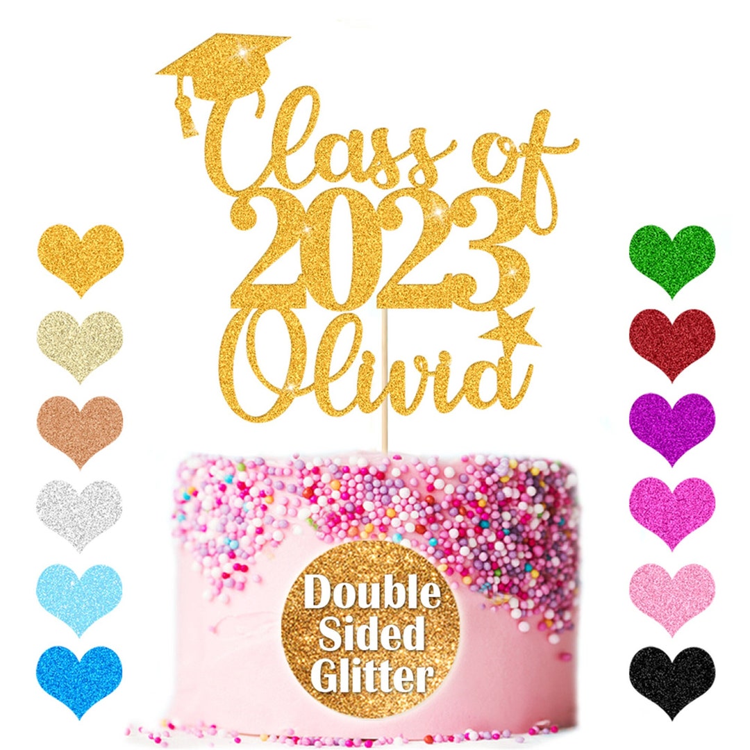 Personalised Cake Topper Custom Congrats Graduation Hat - Etsy