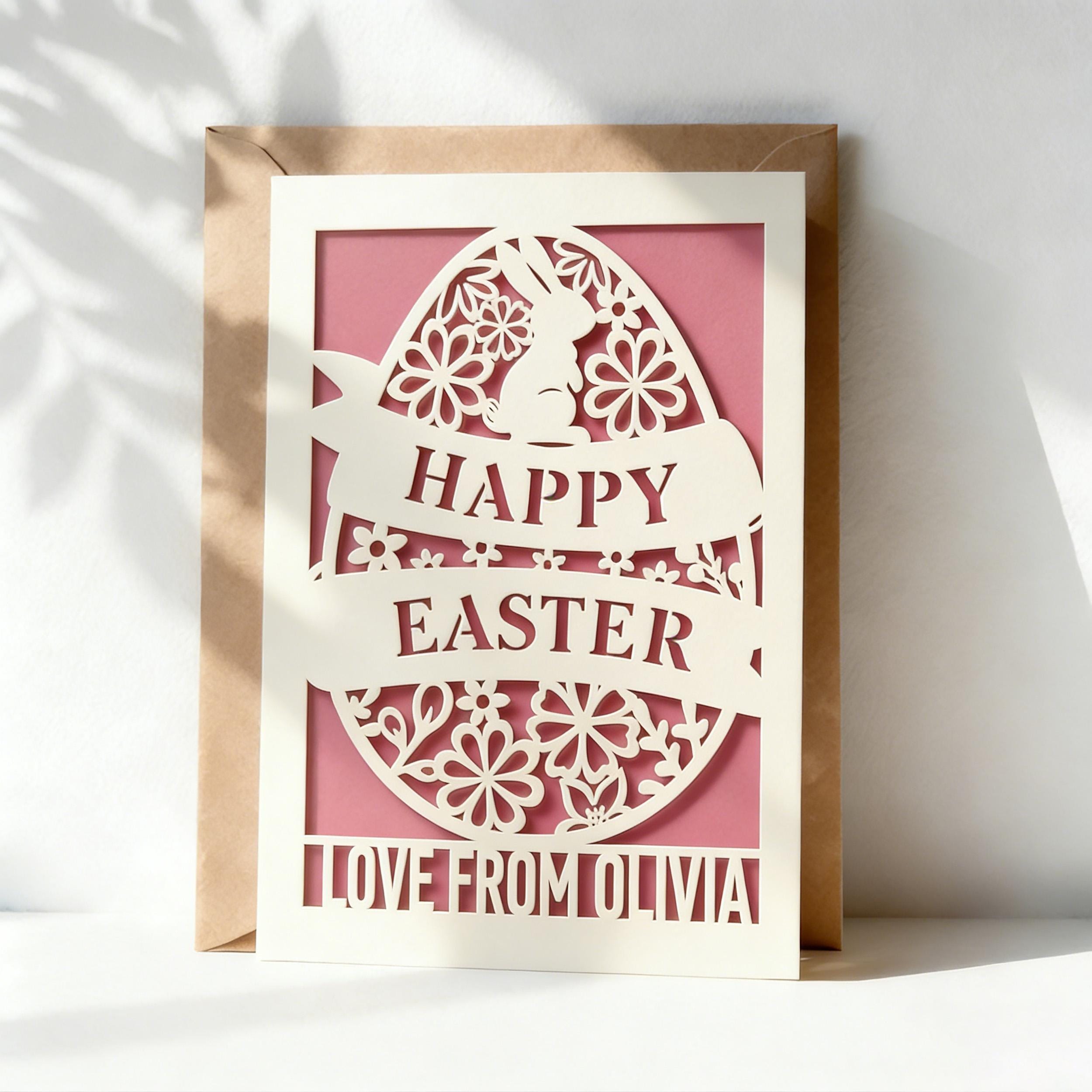 Personalized Happy Easter Card for Her Custom Easter Card for Him ...