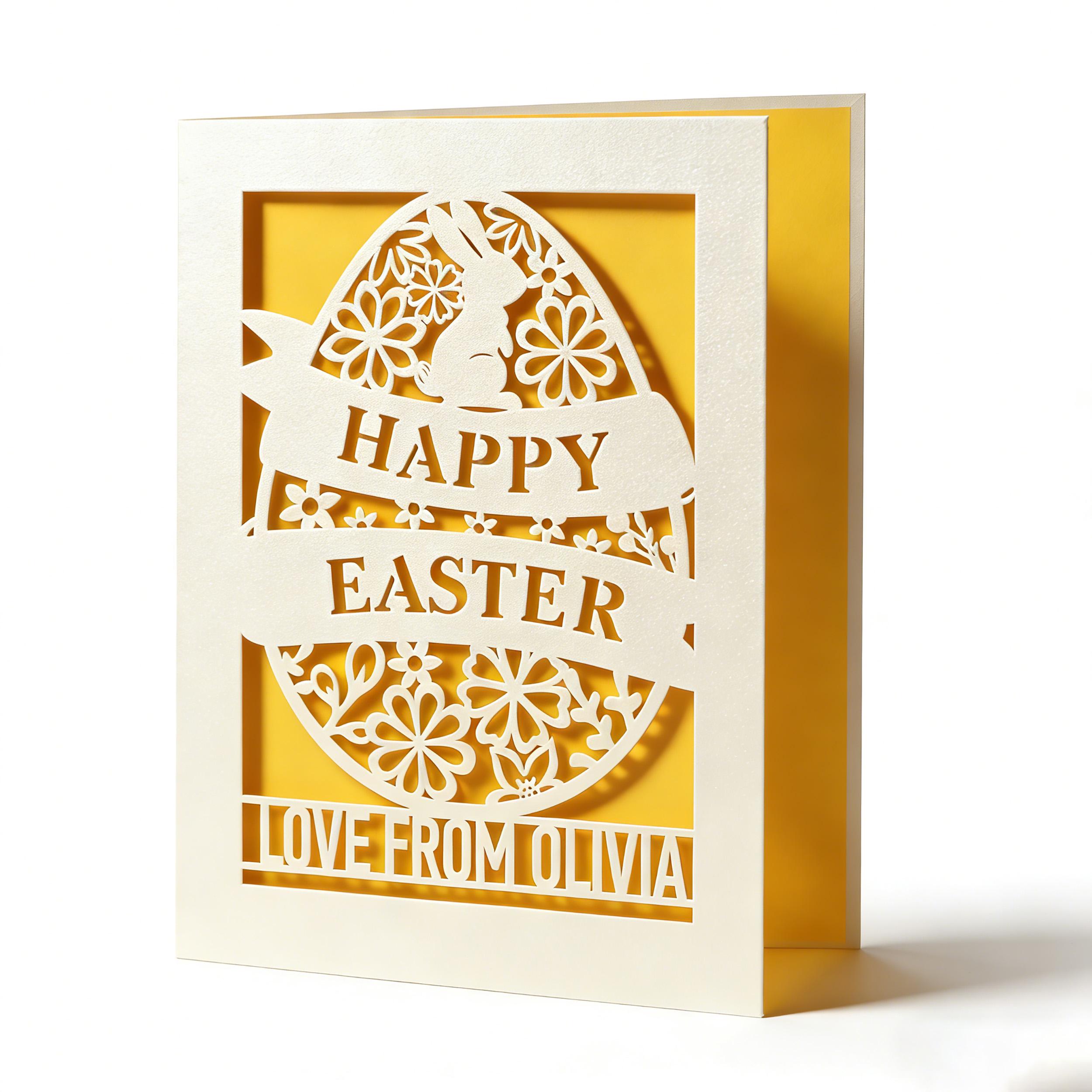 Personalized Happy Easter Card for Her Custom Easter Card for Him ...
