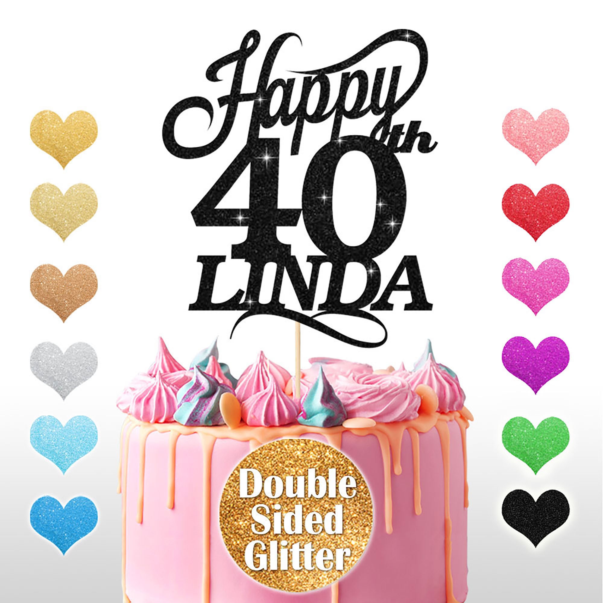 Personalized Happy Birthday Cake Topper Customised Cake Topper - Etsy