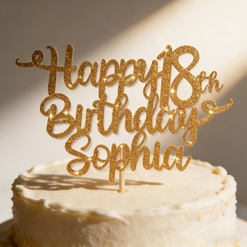 Happy Birthday Cake Topper - Etsy