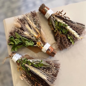 Herbal Witches Broom, Cottagecore Home Protection Besom (6 Inch) - Etsy