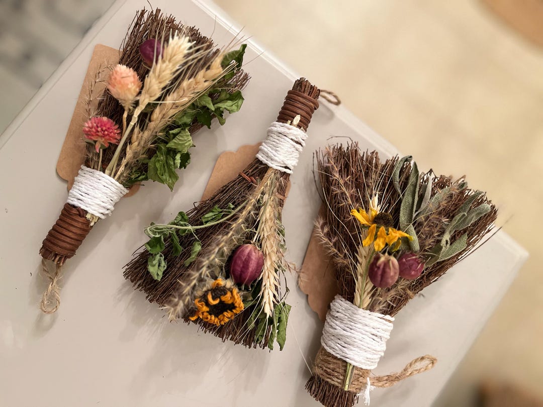 Herbal Witches Broom, Cottagecore Home Protection Besom (6 Inch) - Etsy