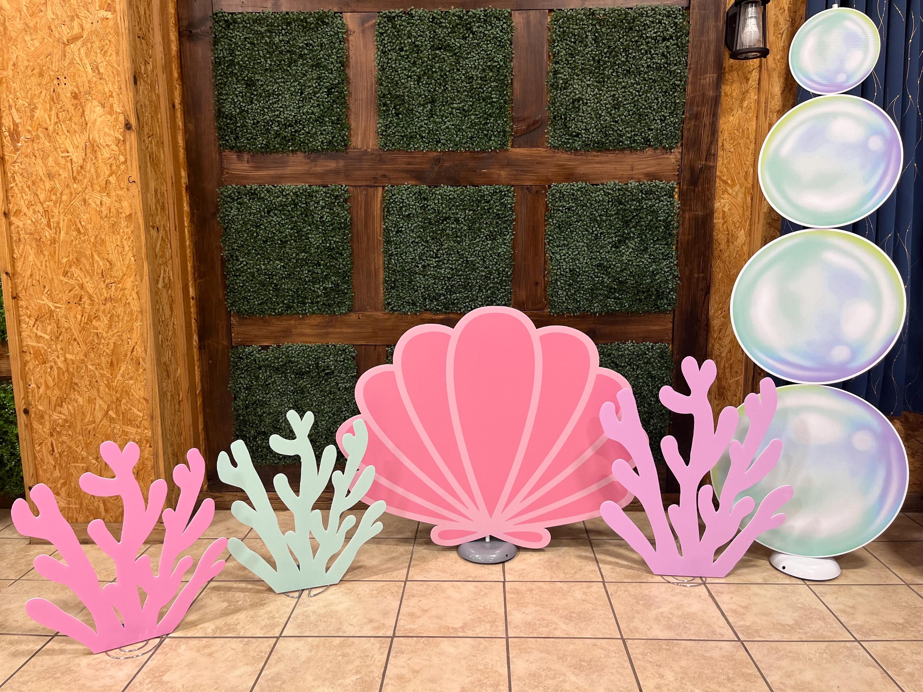 3ft Sea Shell, Under the Sea Party Prop, Bubbles Party Pops, Party ...