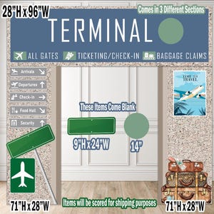 3 Piece Airport Terminal Travel Walk Thru, Party Props, Airport Props ...