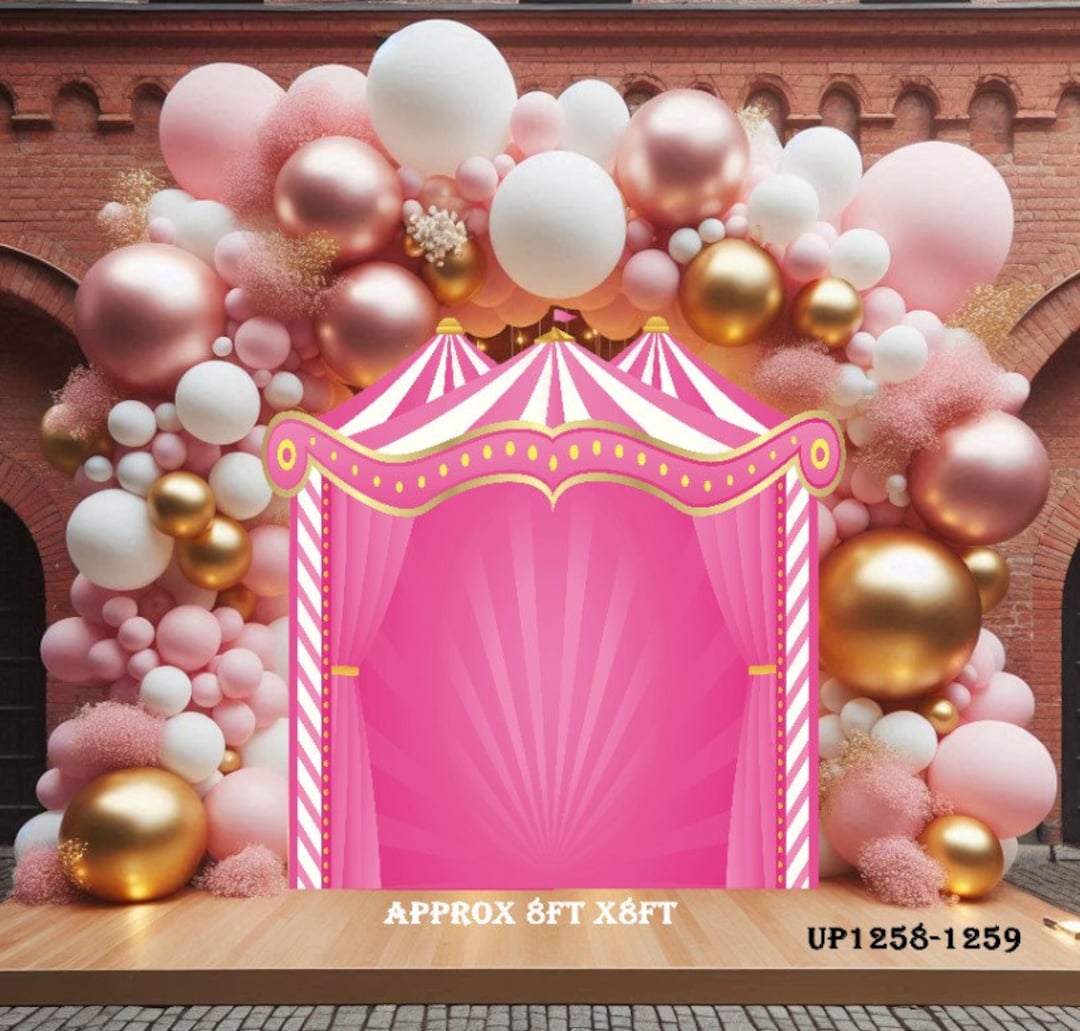 8x8 Pink Circus Tent Coroplast Party Props, Party Decor, Circus Party ...