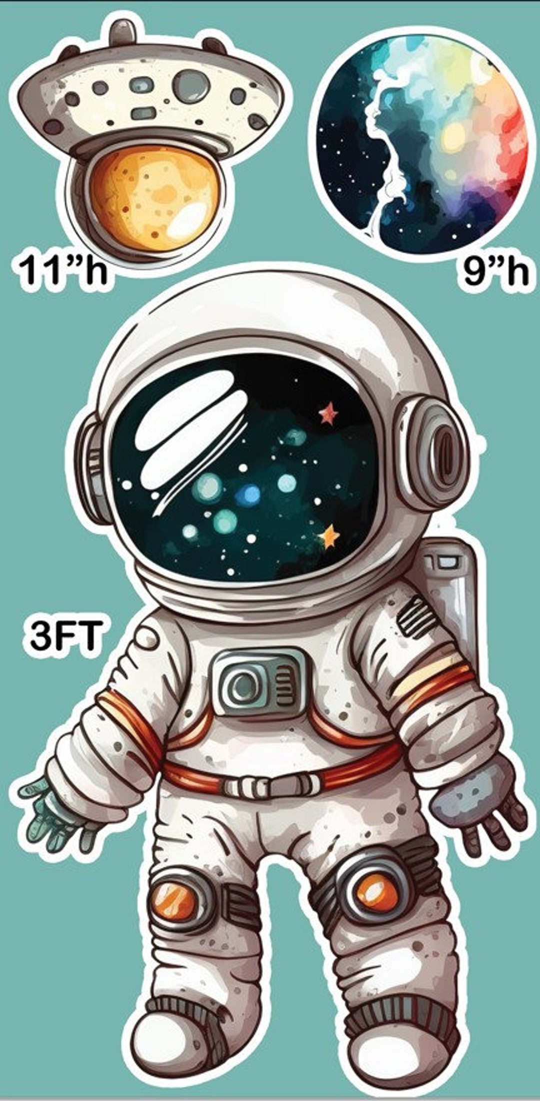 3ft Astronaut Space, Space Party, Party Decor, Table Decor, Party Props ...