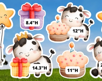 Birthday Cow Yard Sign - Etsy