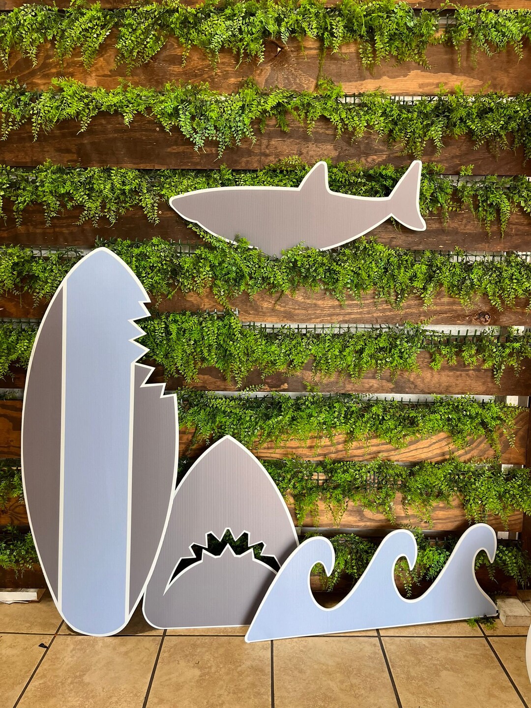 Surf Board, Shark, Wave Party Props, Party Decor, Beach Party, Birthday ...