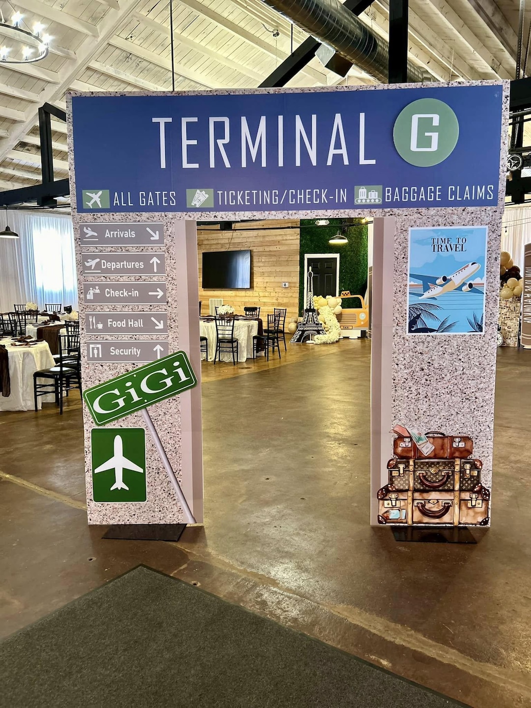 3 Piece Airport Terminal Travel Walk Thru, Party Props, Airport Props ...