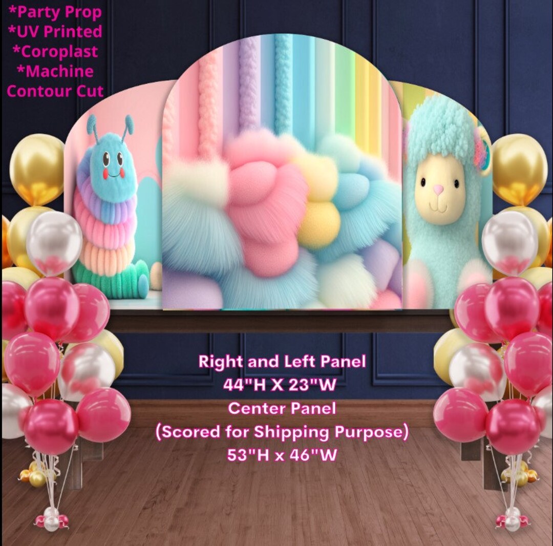 Fluffy Appearance Party Panels Party Props Coroplast Cutouts Table ...