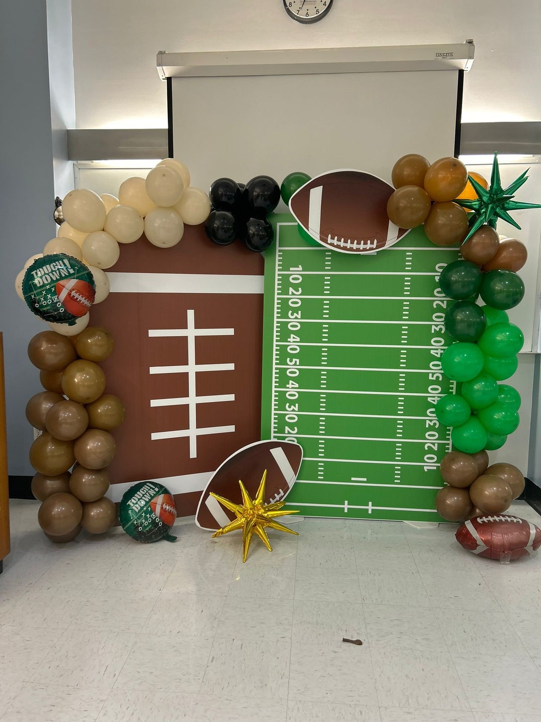 Football Field and Football Panel Party Backdrop, Party Props, Football ...