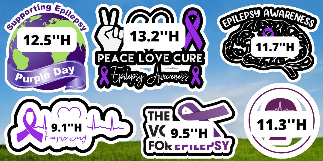 EPILEPSY Awareness Coroplast Cutouts Lawn Sign Yard Cards Party Decor ...