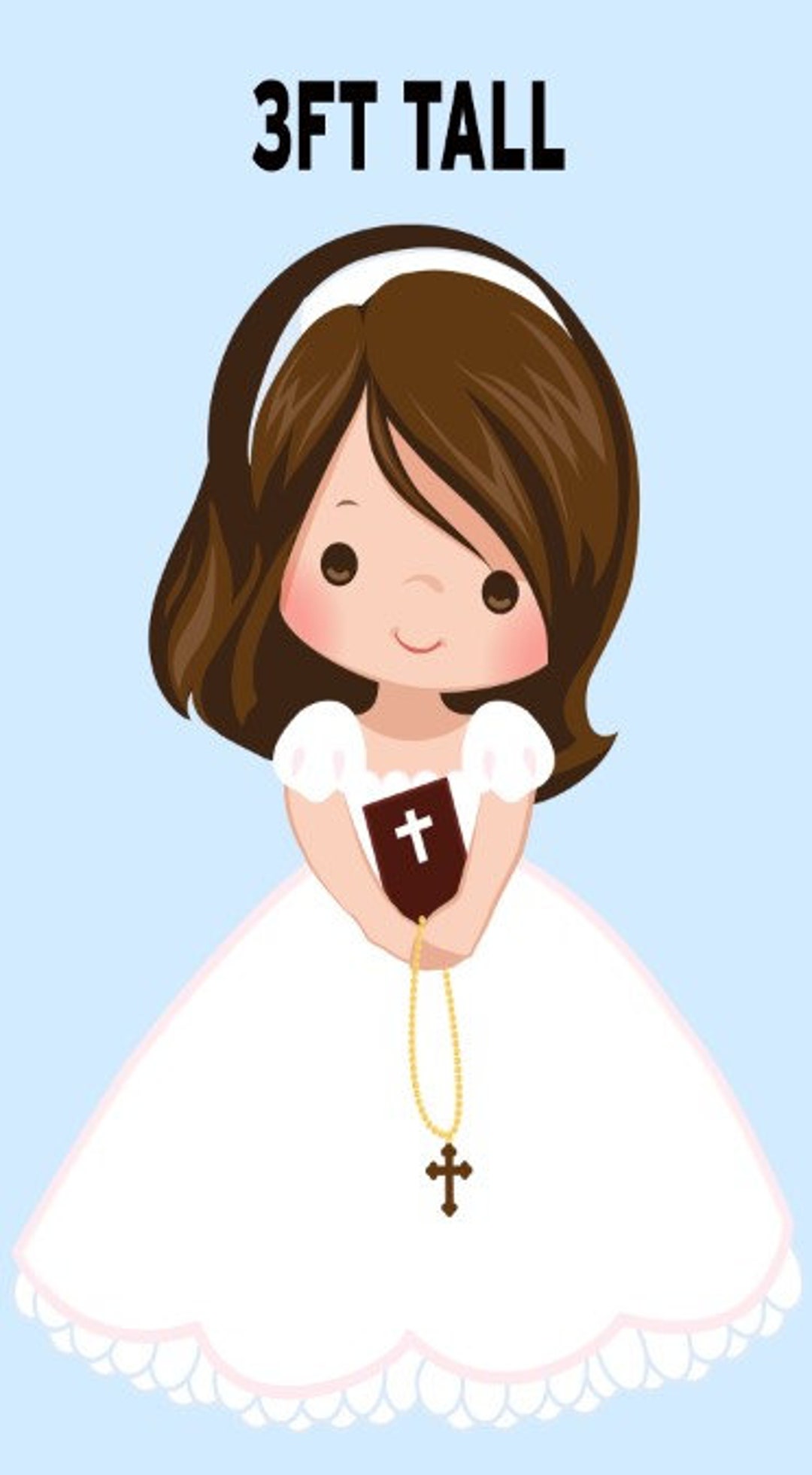 Baptism/first Communion Skin Tone Coroplast Cutouts Lawn Sign Yard ...