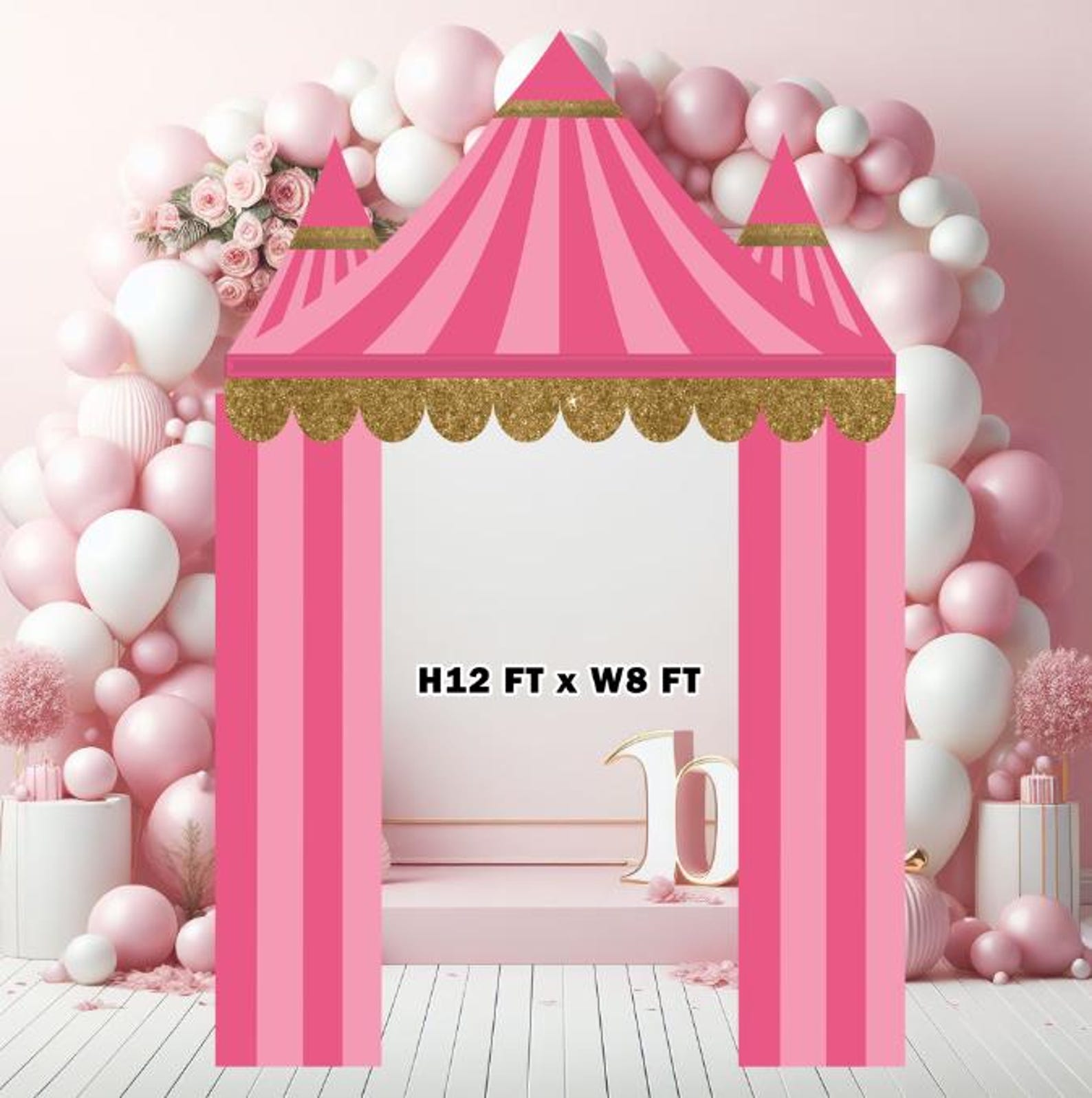 Pink Circus Tent Coroplast Party Props, Party Circus, Circus Decor ...