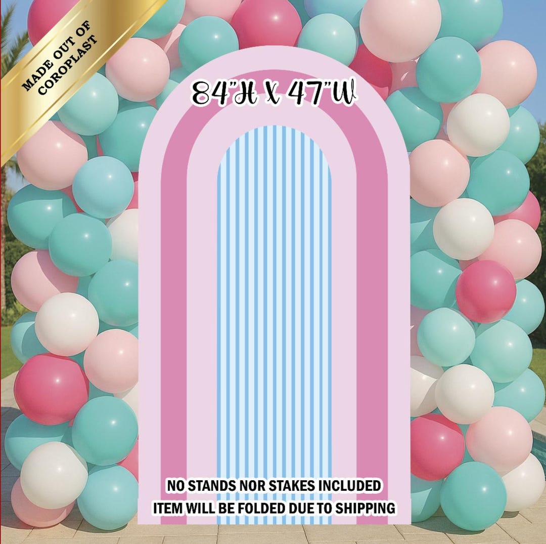 Pink Arch Panel, Backdrop, Coroplast Props, Party Props, Birthday Decor ...