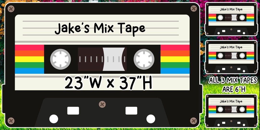 Mix Tape Custom 2 Different Fonts Mix Tape 80's Mix Tape 90's Coroplast ...