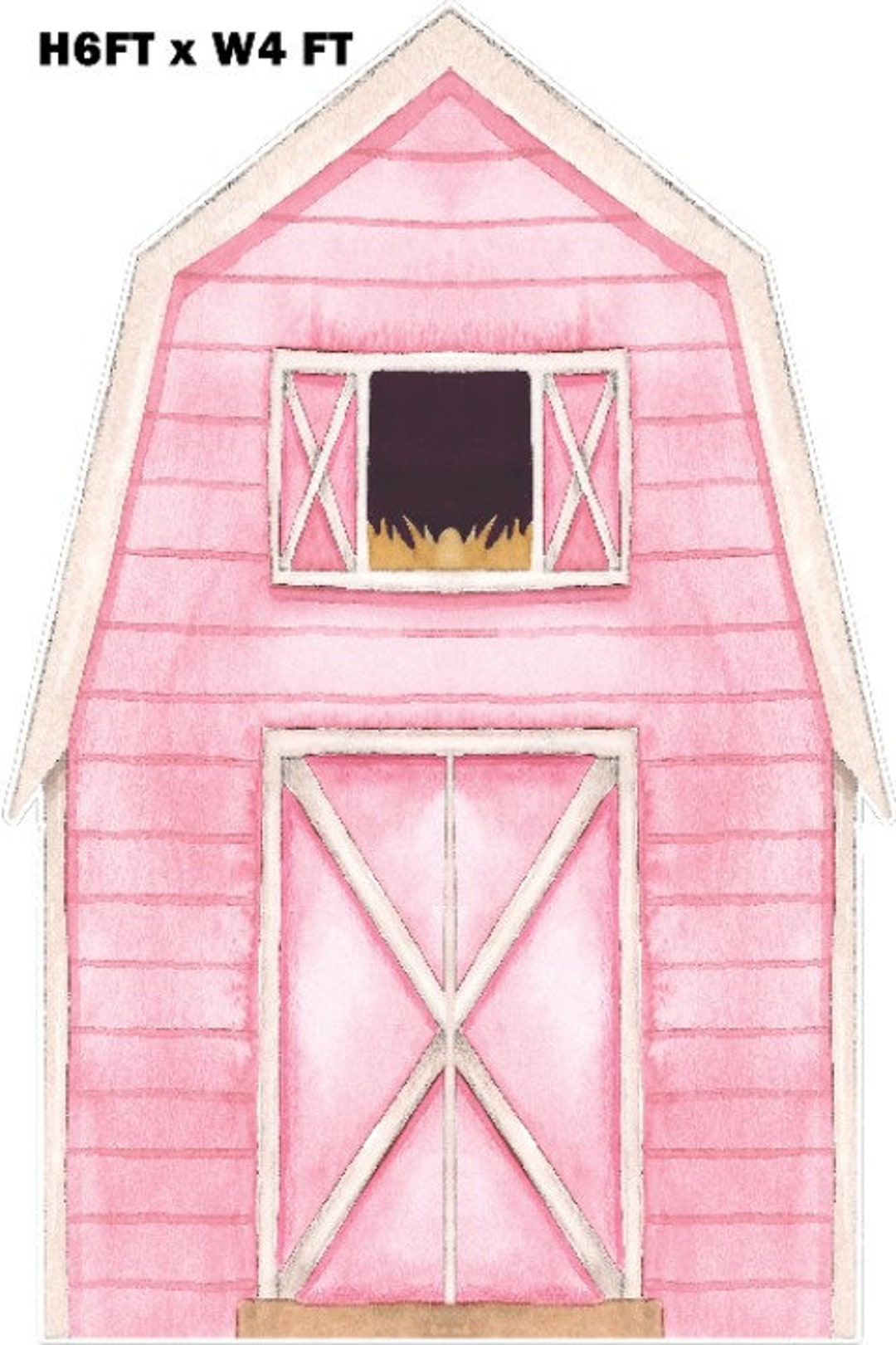 Barn House Pink Farm House Backdrop Farm Party Decor Barn Party Panel ...